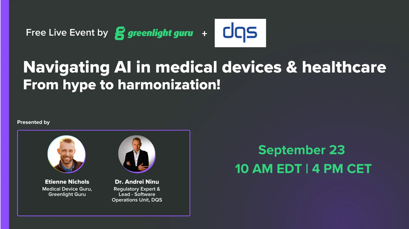 Register today: Navigating AI in medical devices & healthcare – from ...